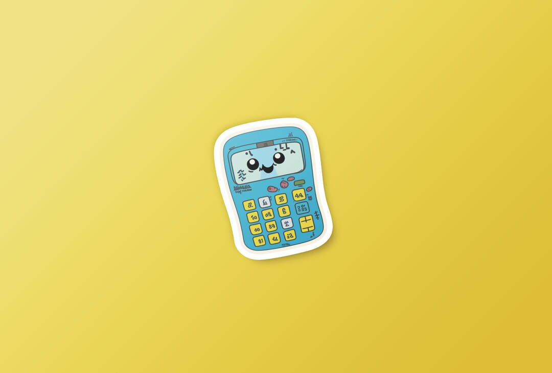 Calculator Sticker Animated Sticker Laptop Decal Water - Etsy