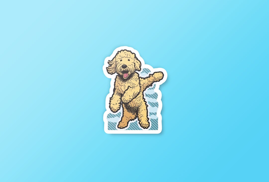 Golden Doodle Sticker Adorable Golden Doodle Dogs Doodle Golden Sticker ...