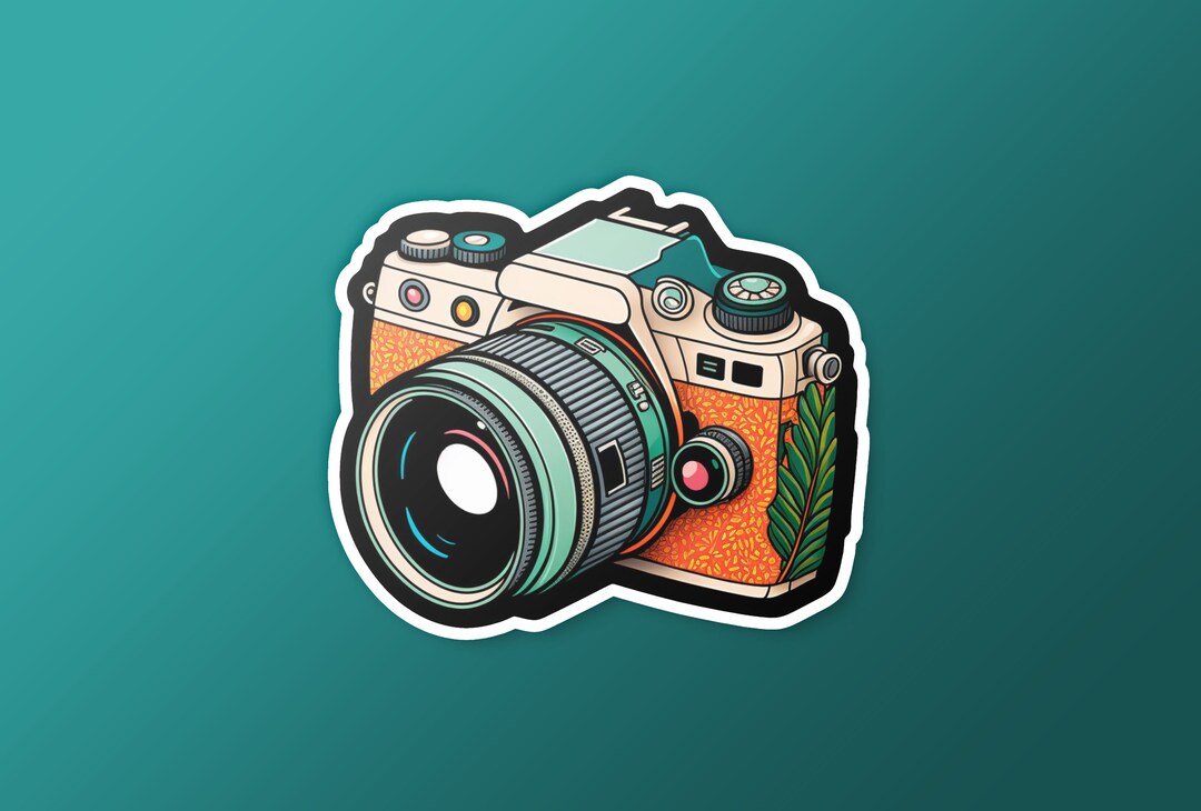 Camera Sticker Cartoon Camera Sticker Camera Cute Camera Sticker ...