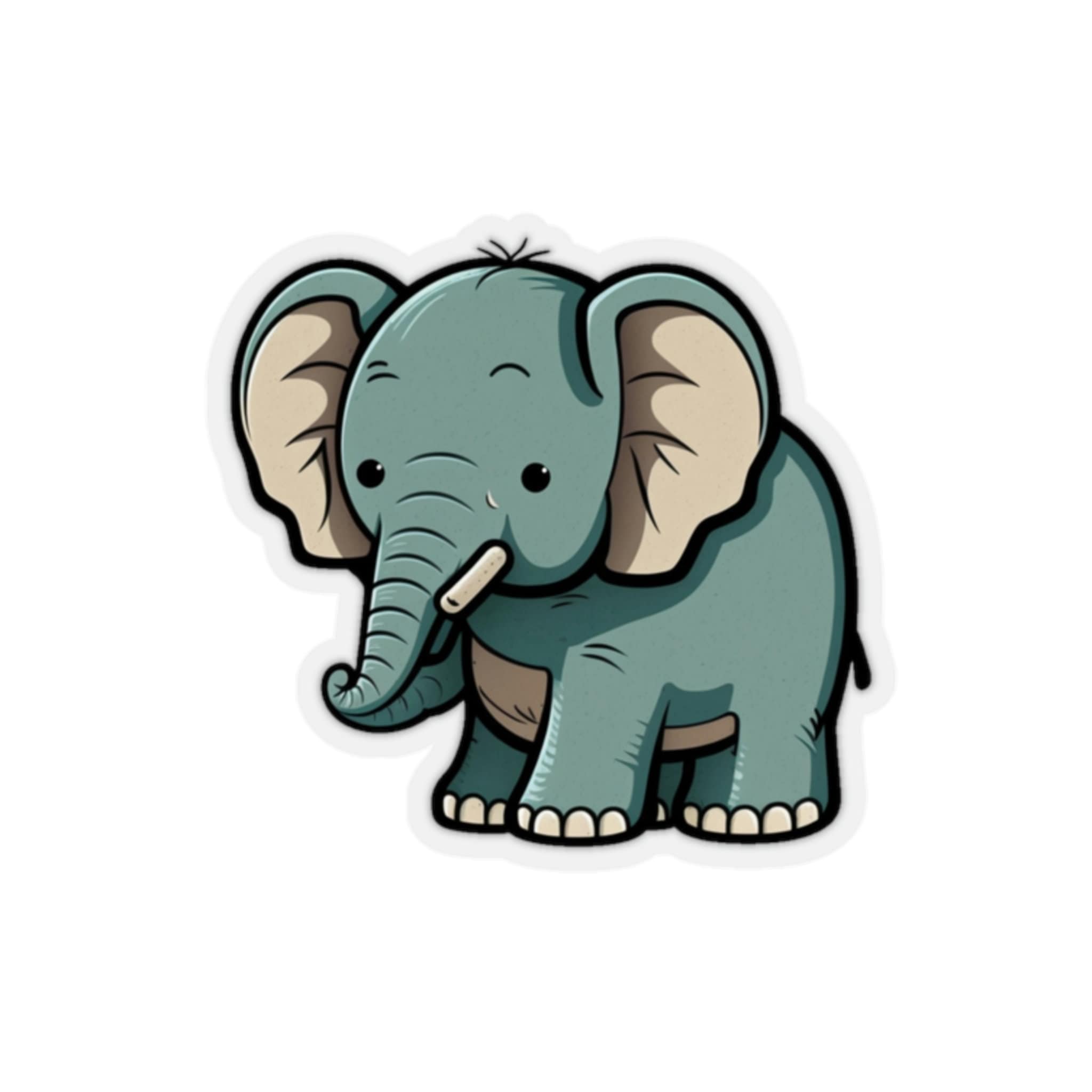 Elephant Sticker Adorable Elephant Baby Elephant Sticker Decal Gift ...