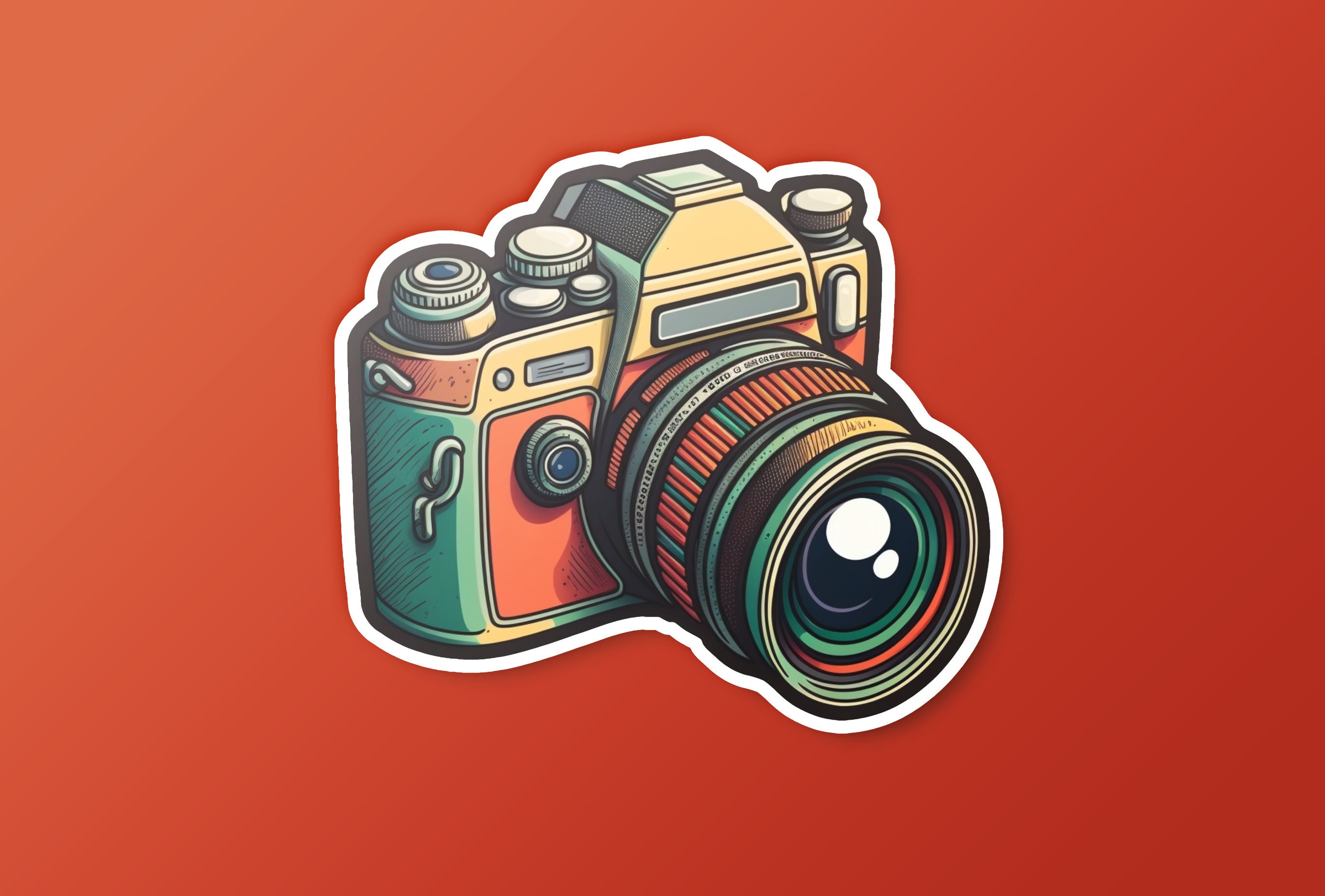 Camera Sticker Cartoon Camera Sticker Camera Cute Camera Sticker ...