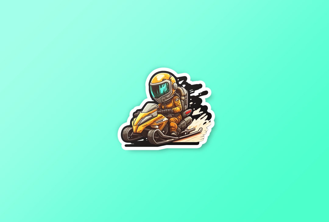 Snowmobile Sticker Cartoon Snowmobile Sticker Snowmobiler Winter Winter ...