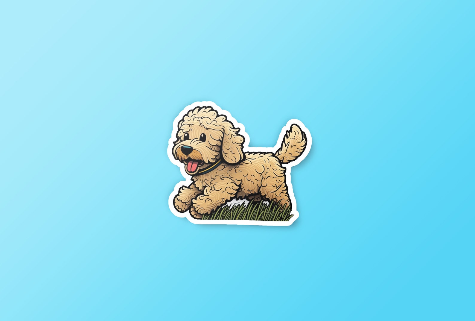 Golden Doodle Sticker Adorable Golden Doodle Dogs Doodle Golden Sticker ...