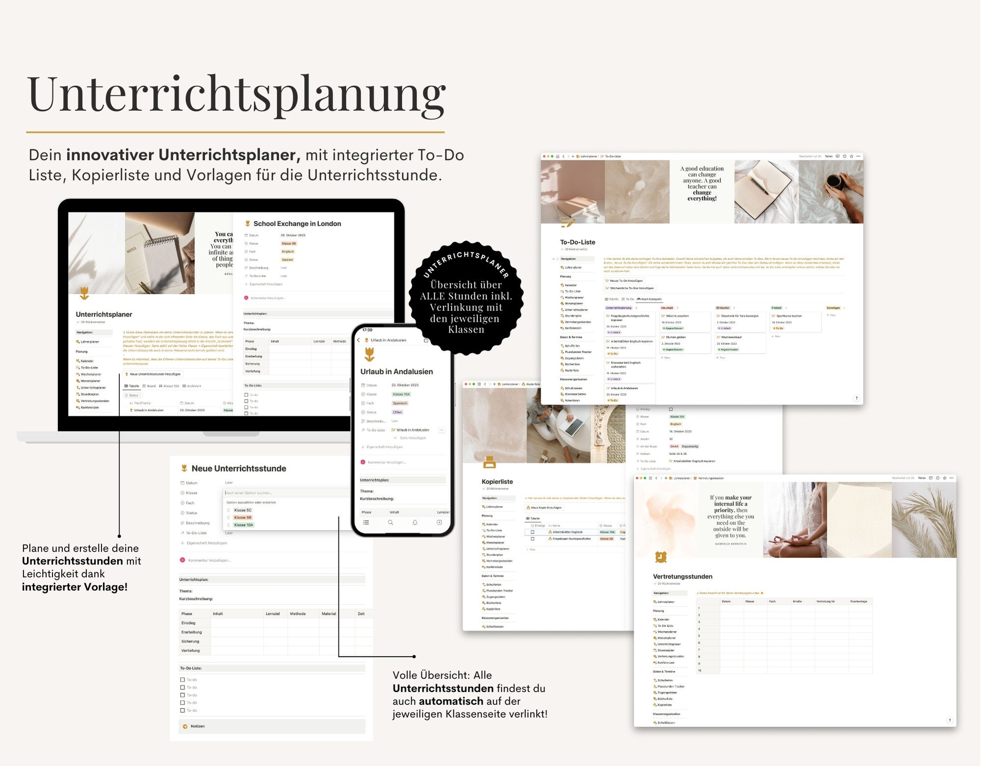 Notion Template Lehrerplaner 2024 2025 Deutsch Notion Planner Vorlage Notion Schuljahresplaner ...
