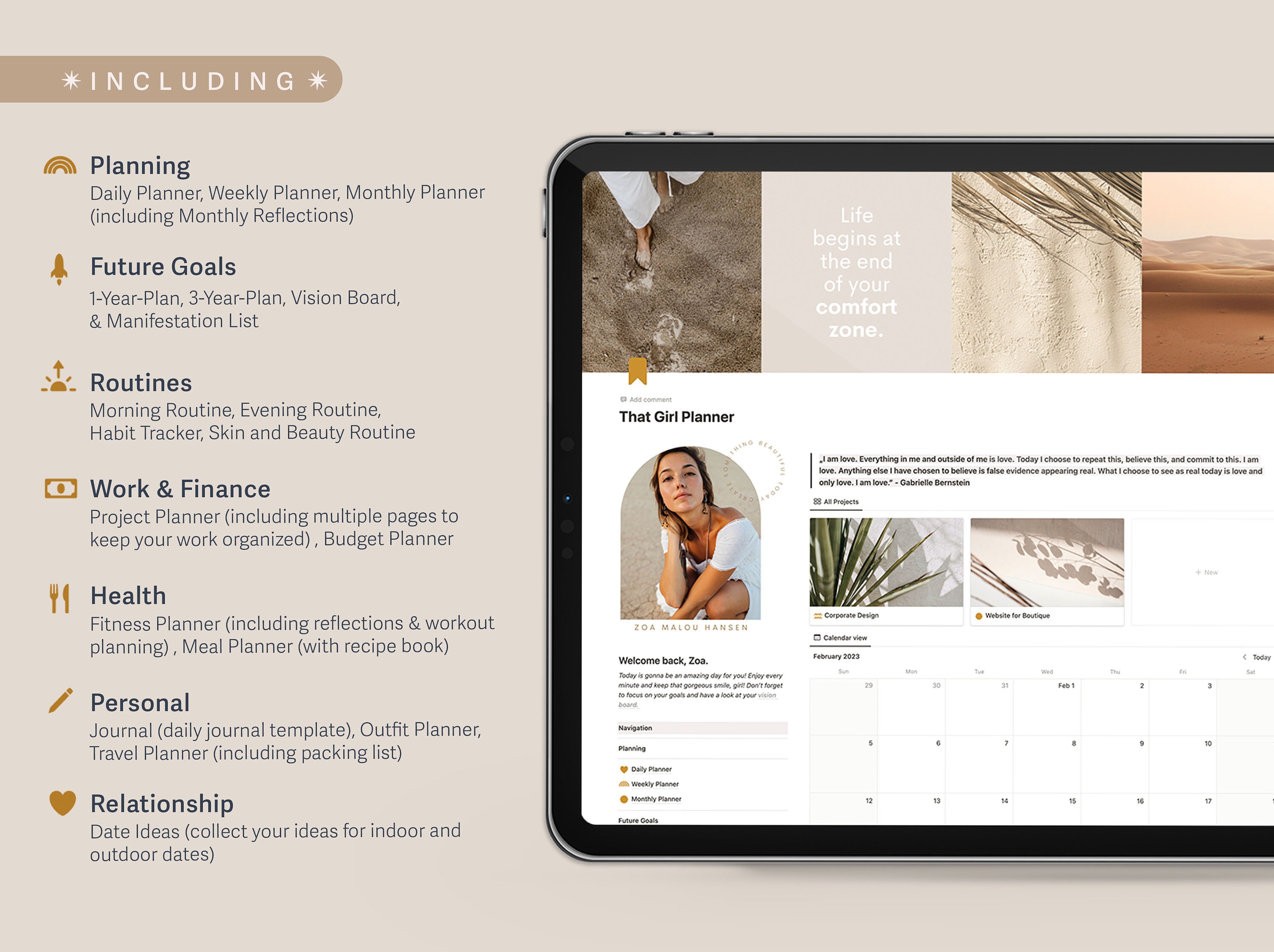 Notion Template That Girl Planner 2024 English Notion Dashboard ...
