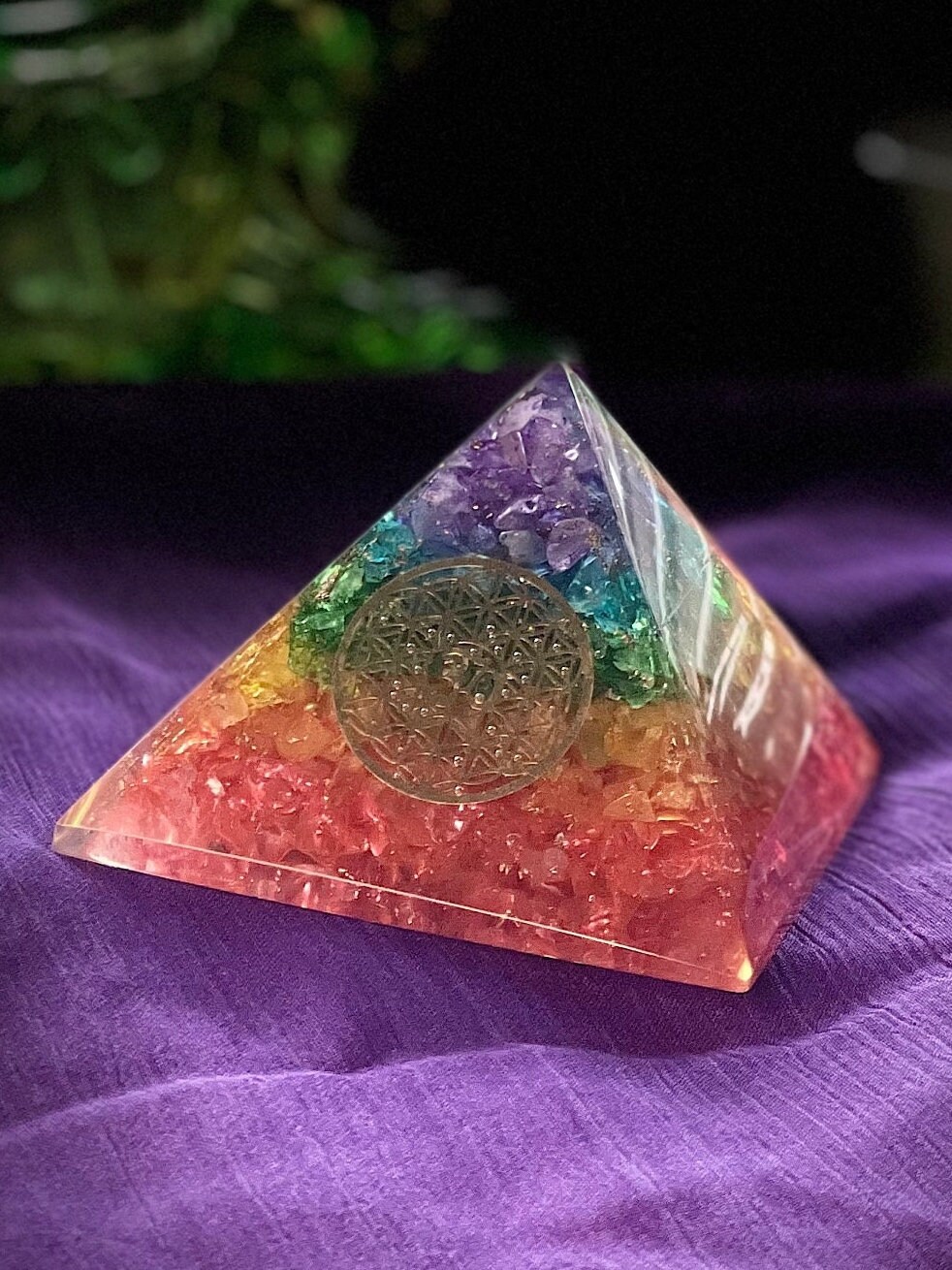7 Chakras Orgone Pyramid - Etsy