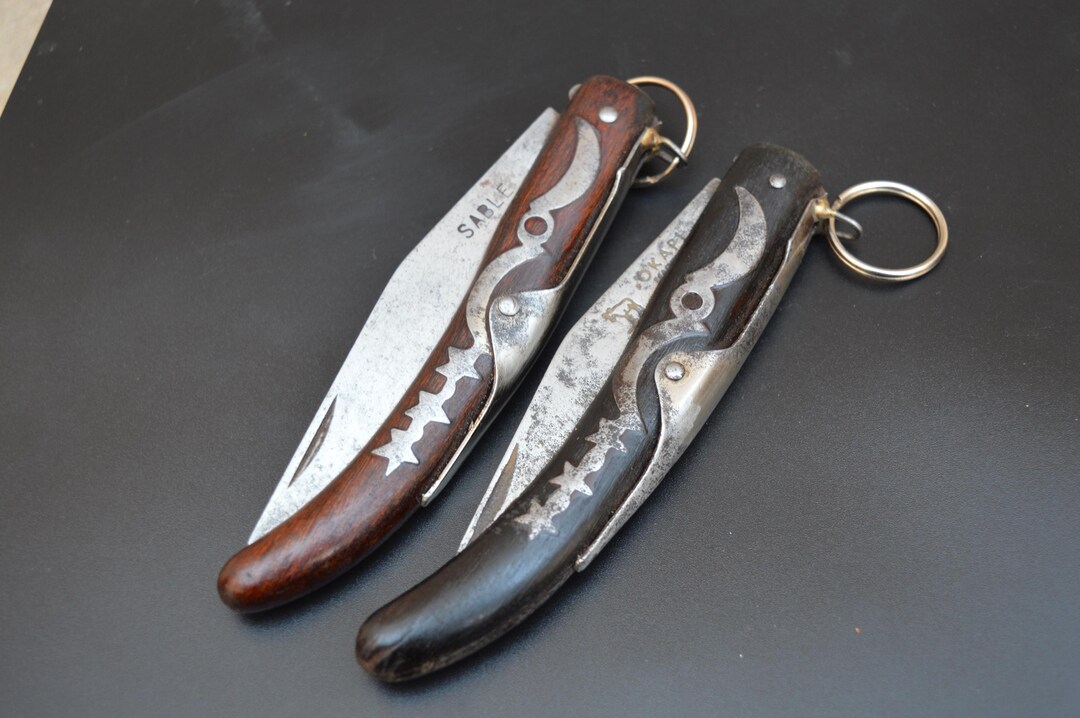 Vintage Okapi SABLE Folding Knife Pair: Star & Moon Lock, South Africa ...