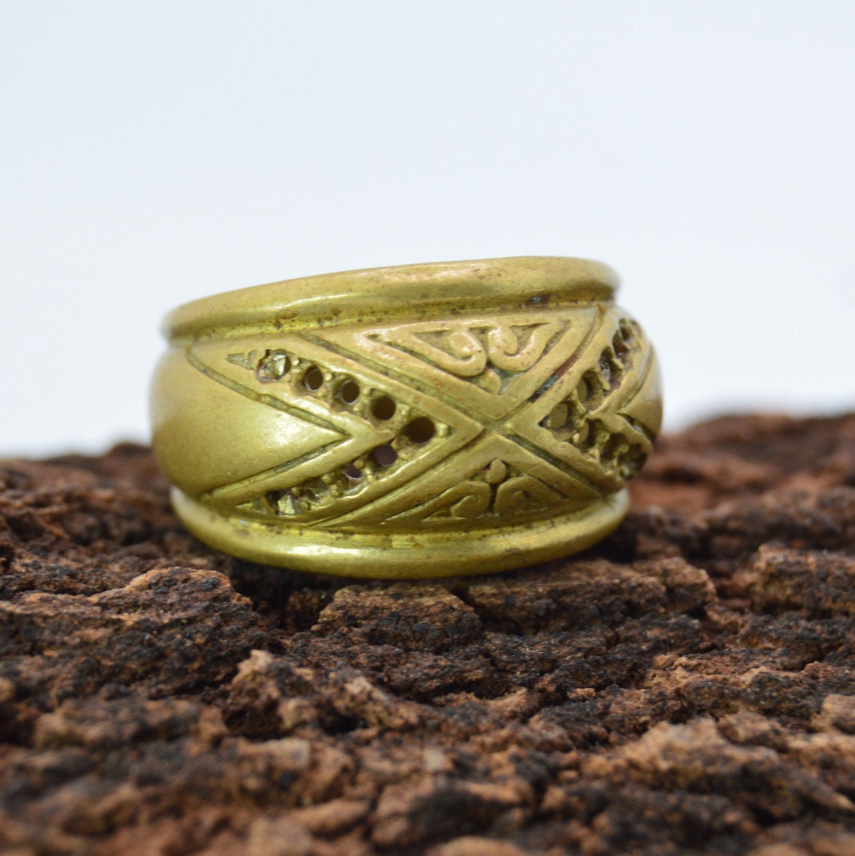 Vintage Bronze Handmade Rare Ancient Antique Bronze RING Ethnic Berber ...
