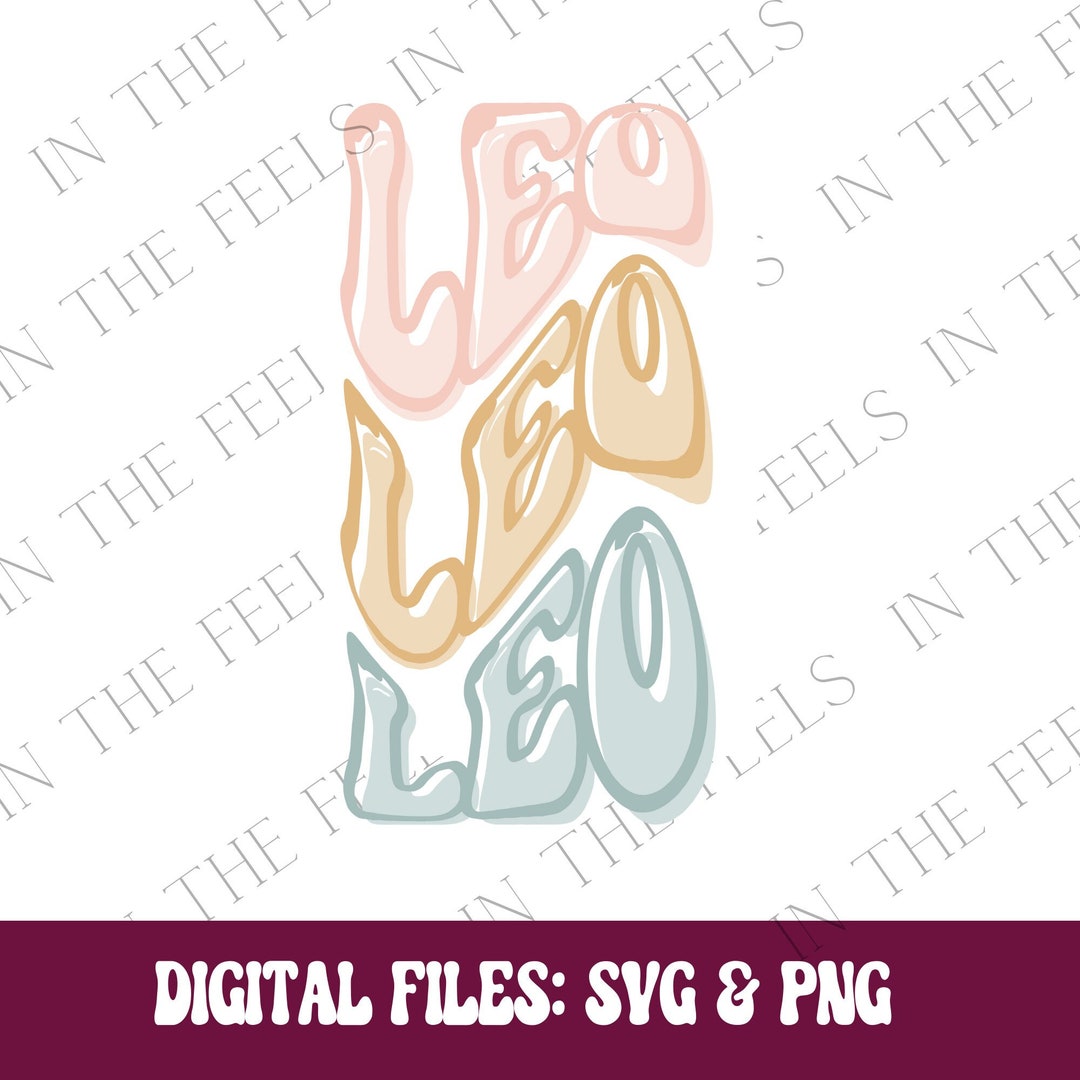 Leo SVG, Zodiac SVG, Svg Files for Cricut, Astrology SVG, Retro Svg ...