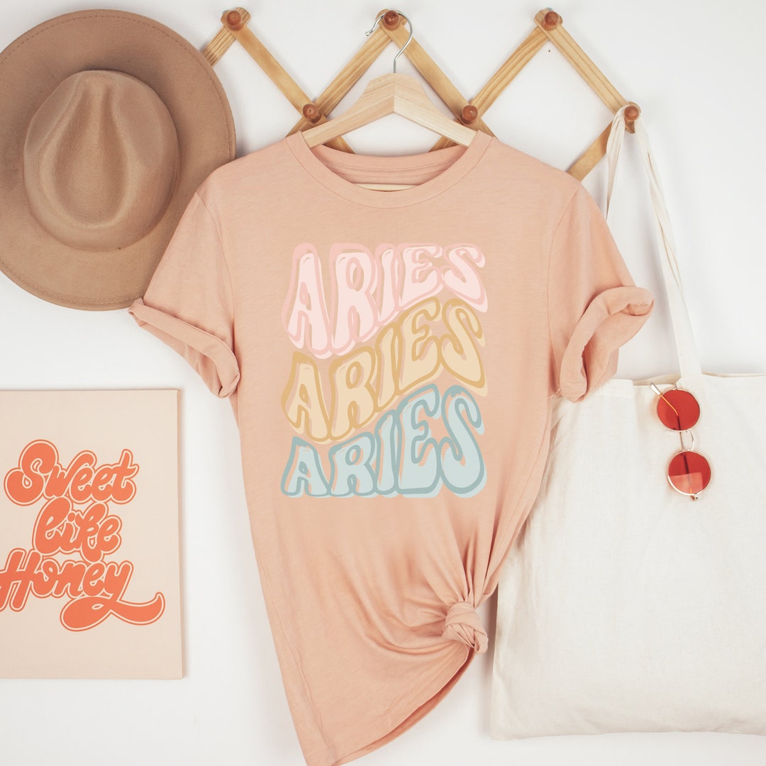 Aries Zodiac T-shirt, Aries Shirt, Astrology Crewneck, Aries Birthday ...