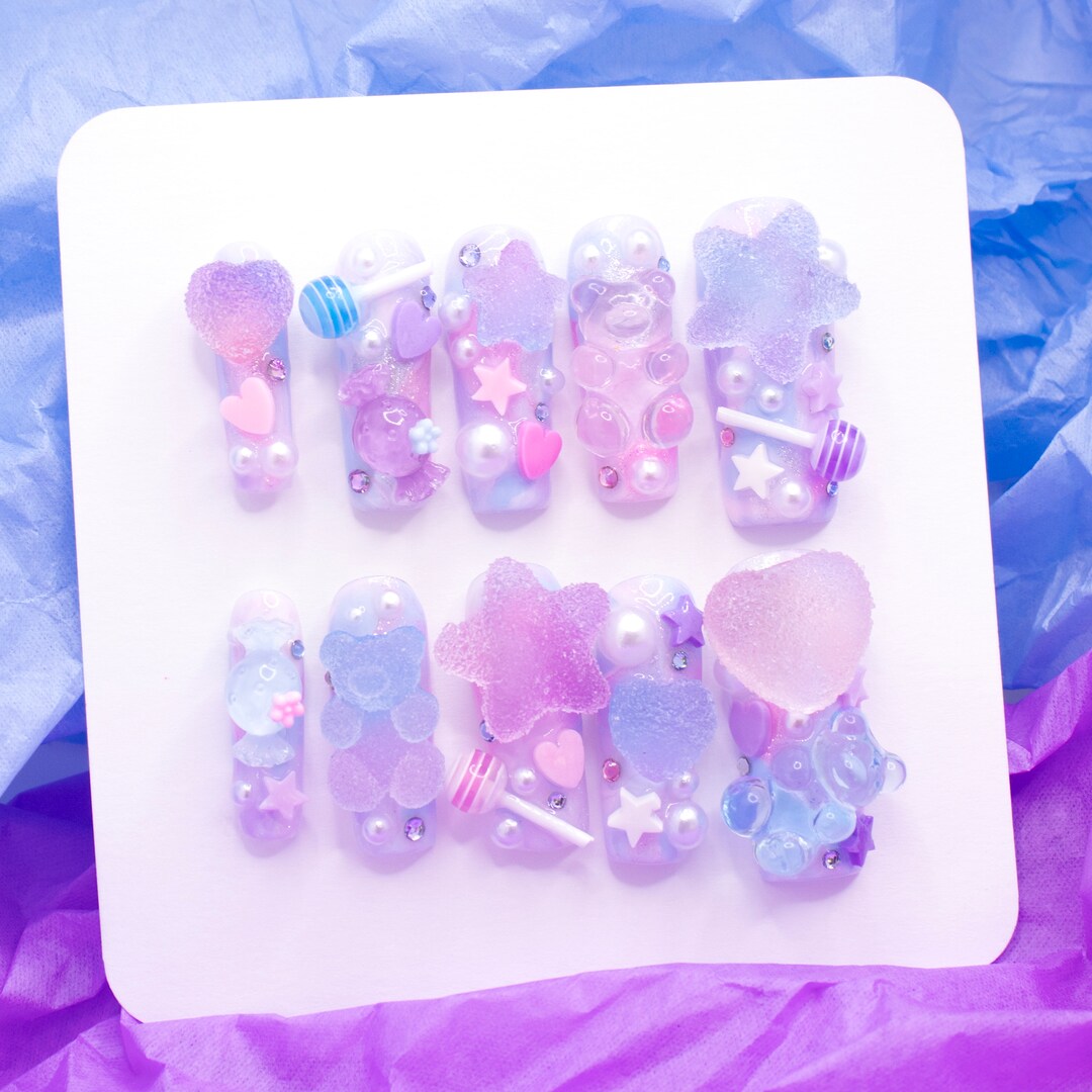 Candy Nails | Glitter Nails | Charm Nails | Kitschy Nails | Cute Nails ...