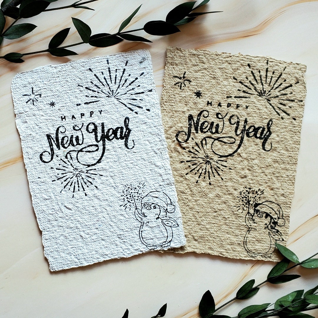 Handmade New Year's Eve Card for Your New Year's Eve - Etsy