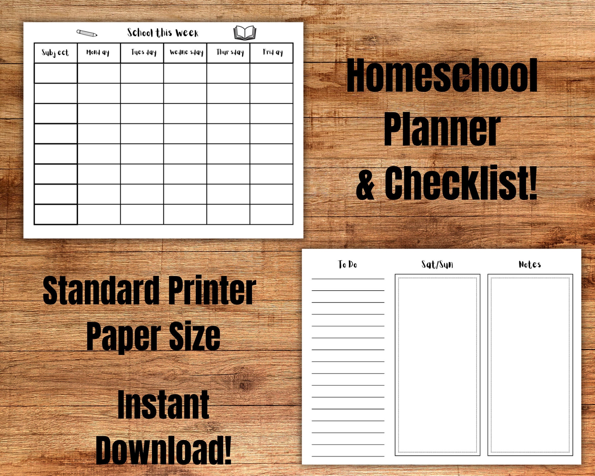 Homeschool Schedule, Printable Homeschool Schedule, Homeschool ...