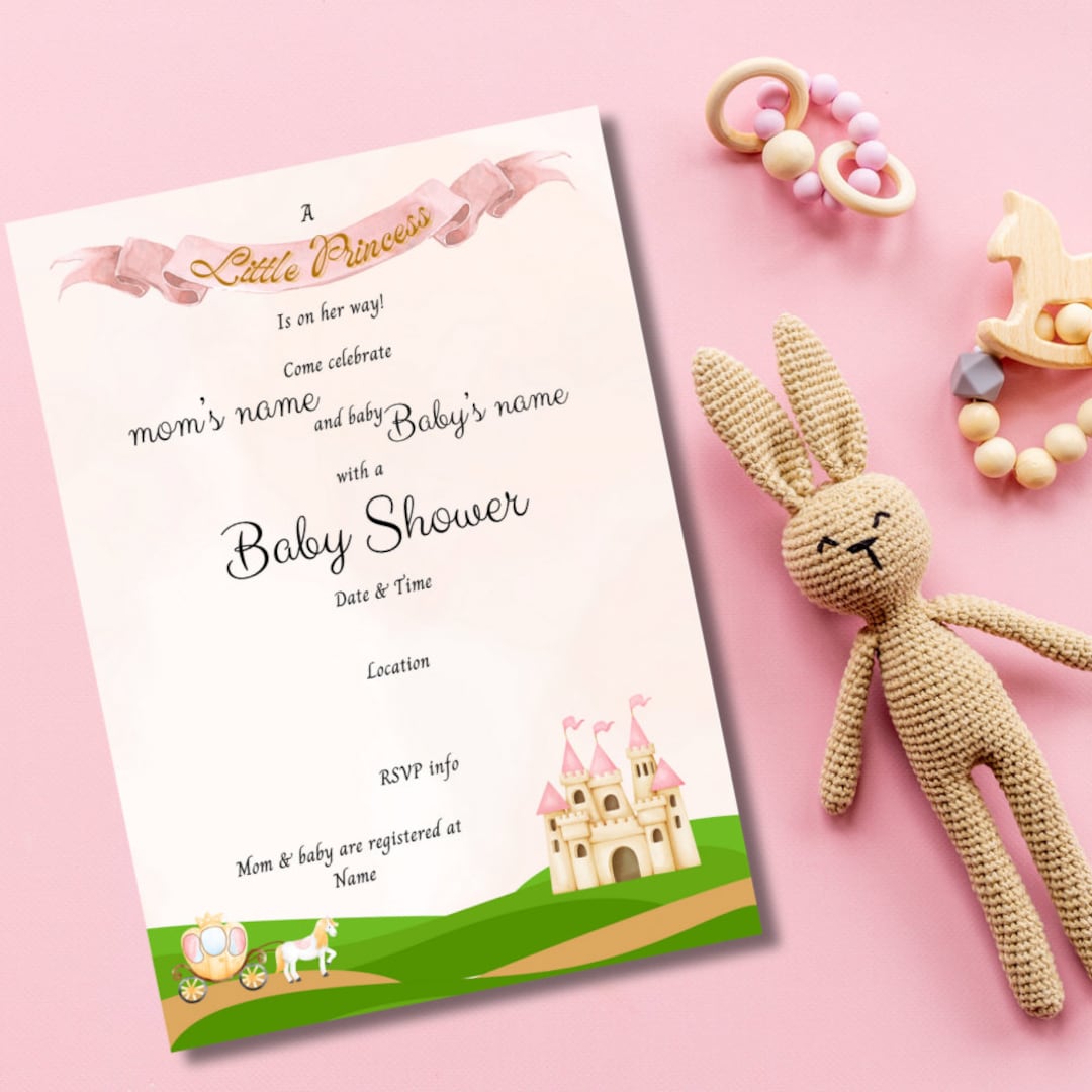 Little Princess Baby Shower, Printable Baby Shower Games, Editable ...
