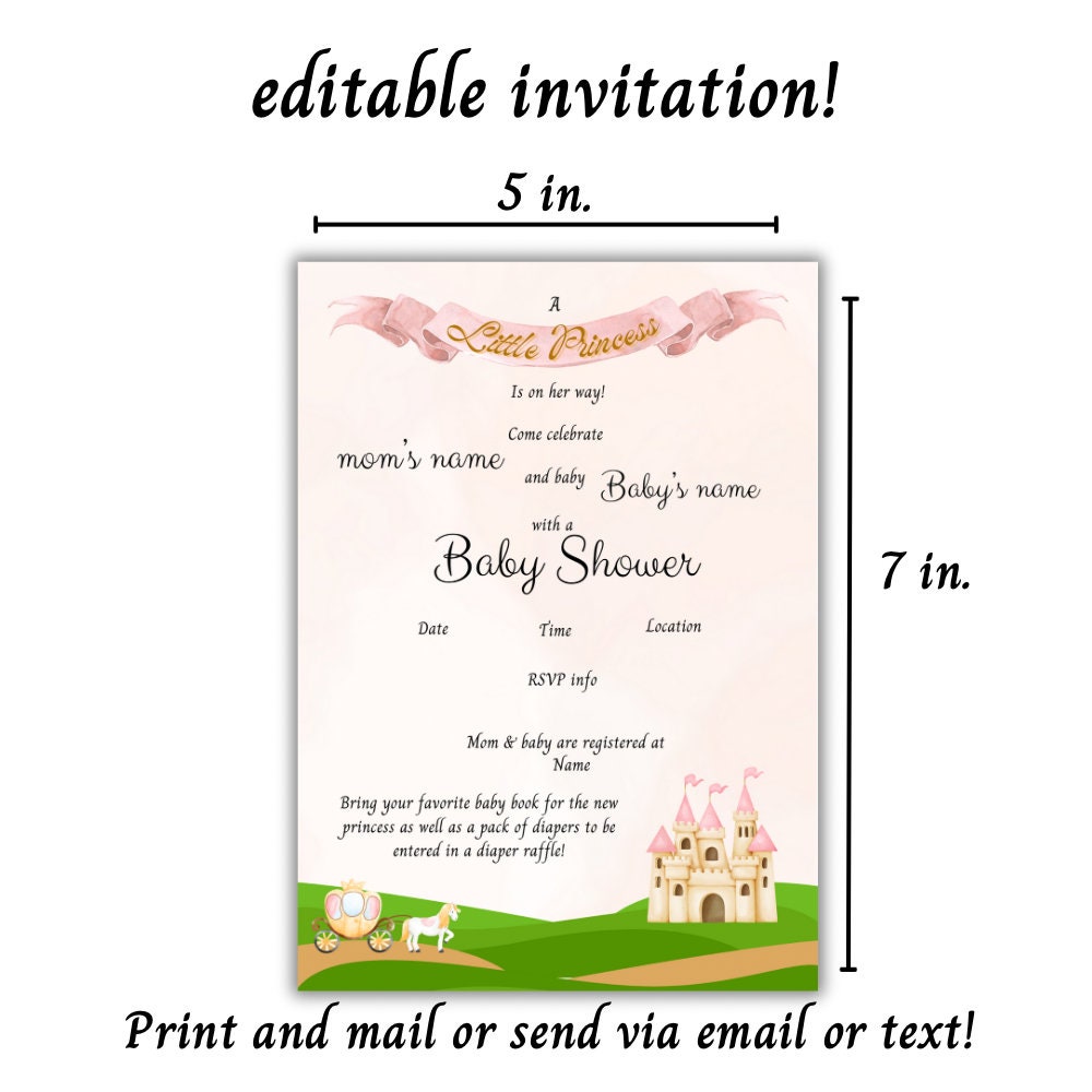 Little Princess Baby Shower Printable Baby Shower Games - Etsy