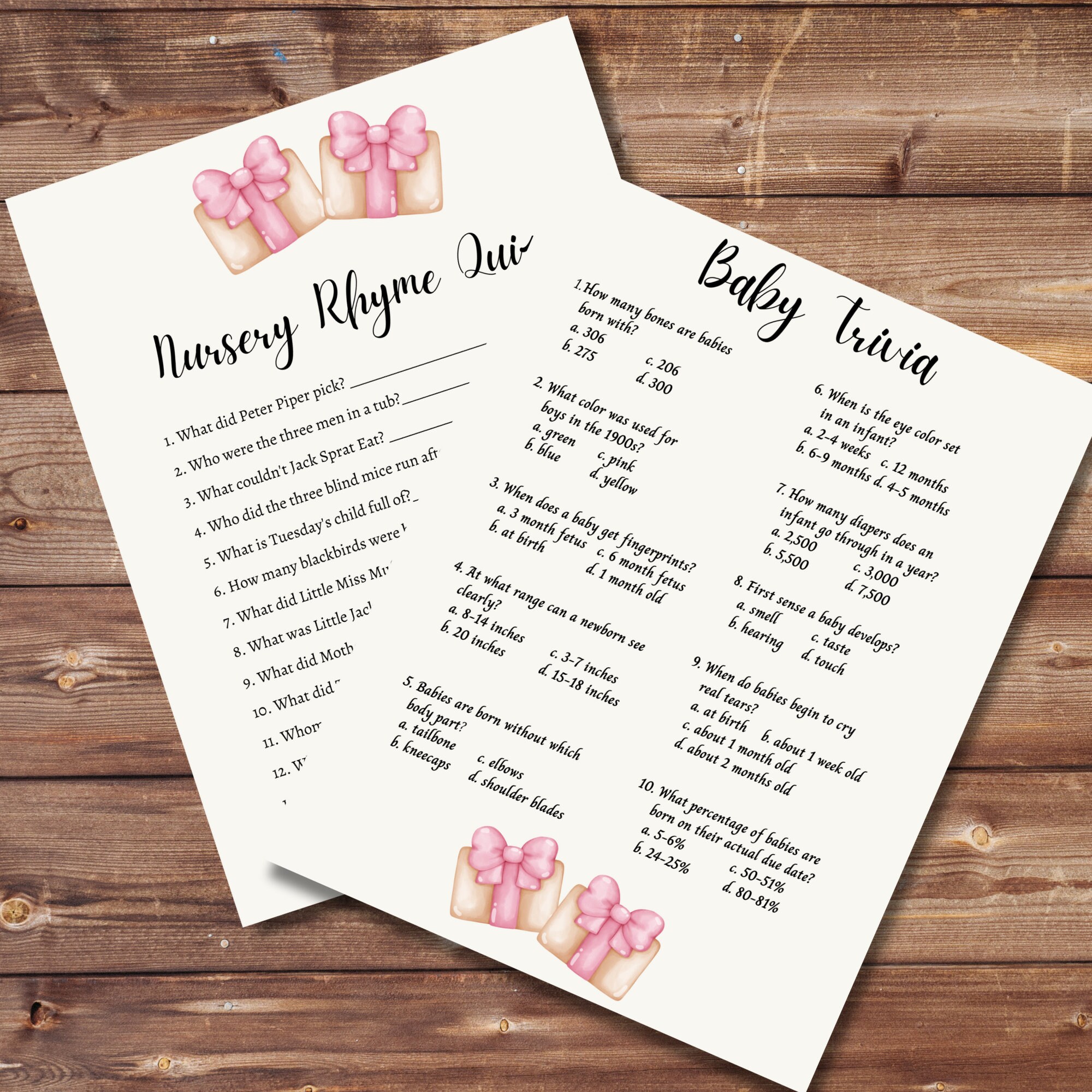 Twin Girls Baby Shower, Twins Baby Shower Games Printable, Twins Baby ...