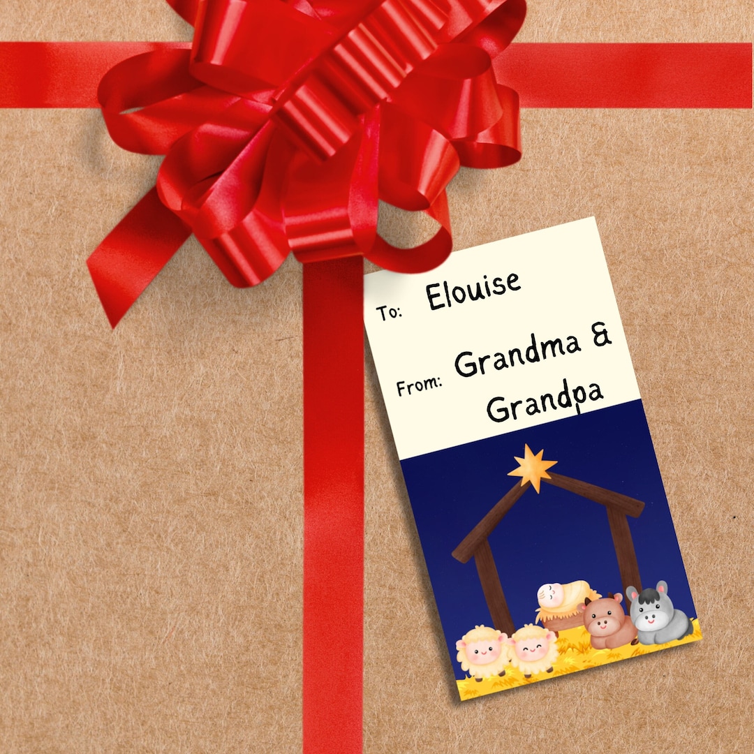 Nativity Christmas Gift Tags for Kids Kid's Nativity - Etsy
