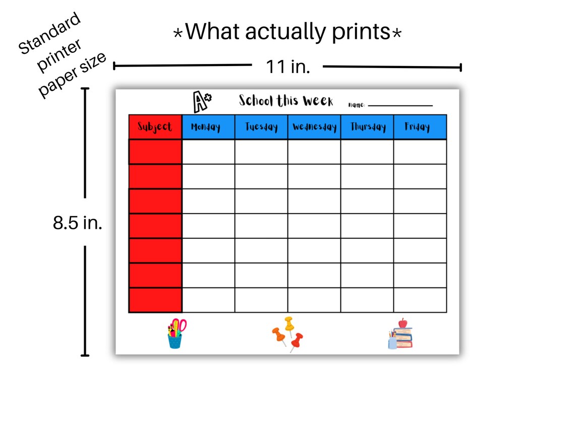 Kids Homeschool Schedule, Homeschool Planner, Checklist, Kids School ...