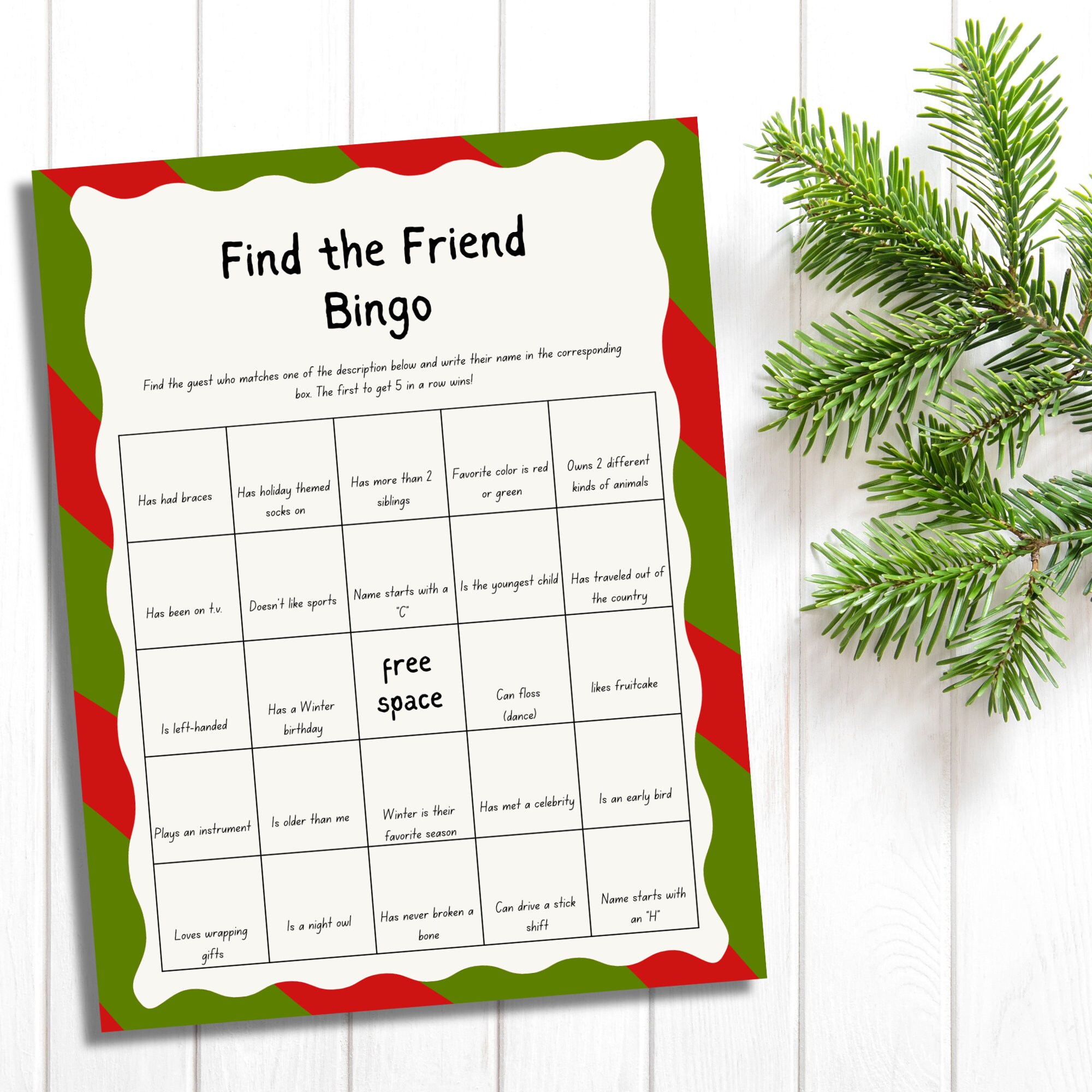 Christmas Party Games Christmas Bingo Printable Games - Etsy