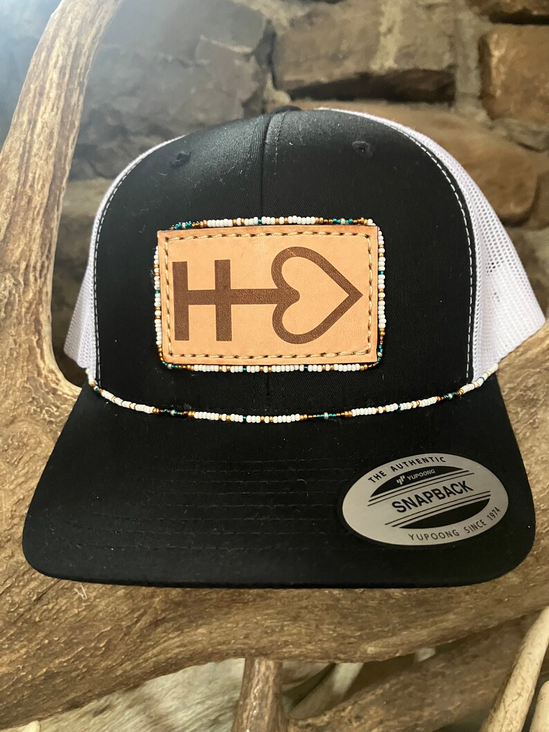 H Bar Lazy Heart Logo Trucker Hat - Etsy