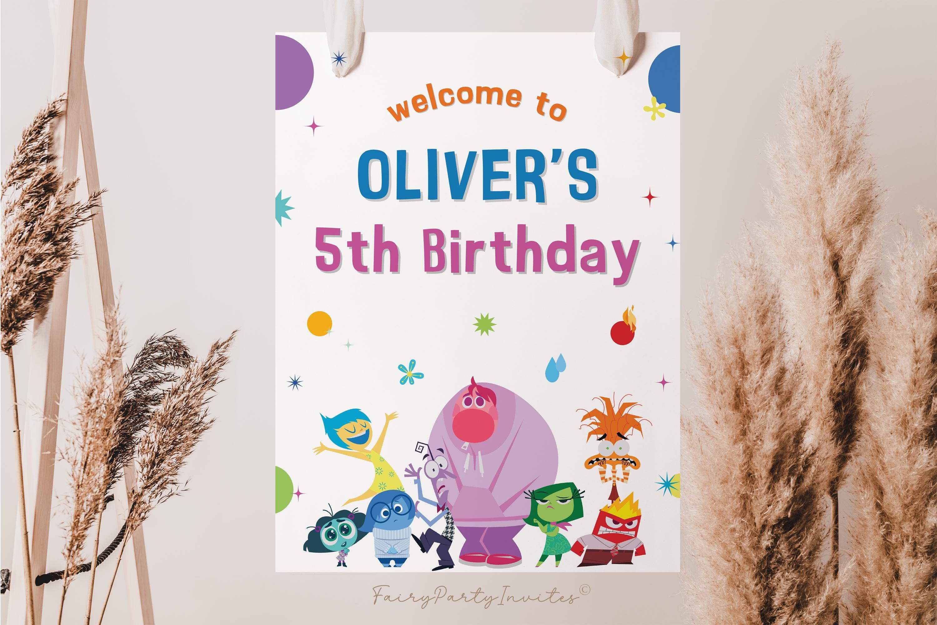 Inside Out Welcome Sign: Editable Birthday Banner (digital Download) - Etsy