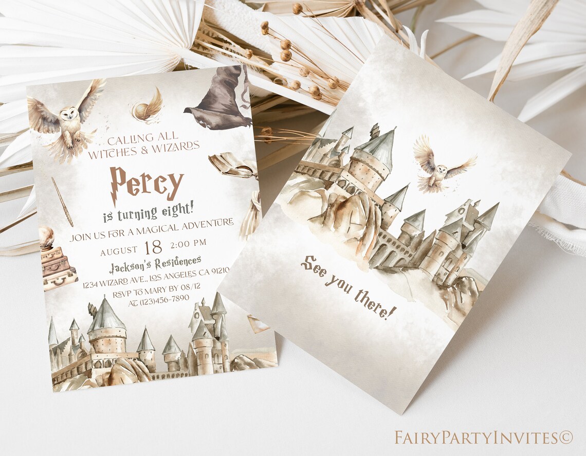 Wizard Birthday Invitation Template: Magic School (digital Download) - Etsy