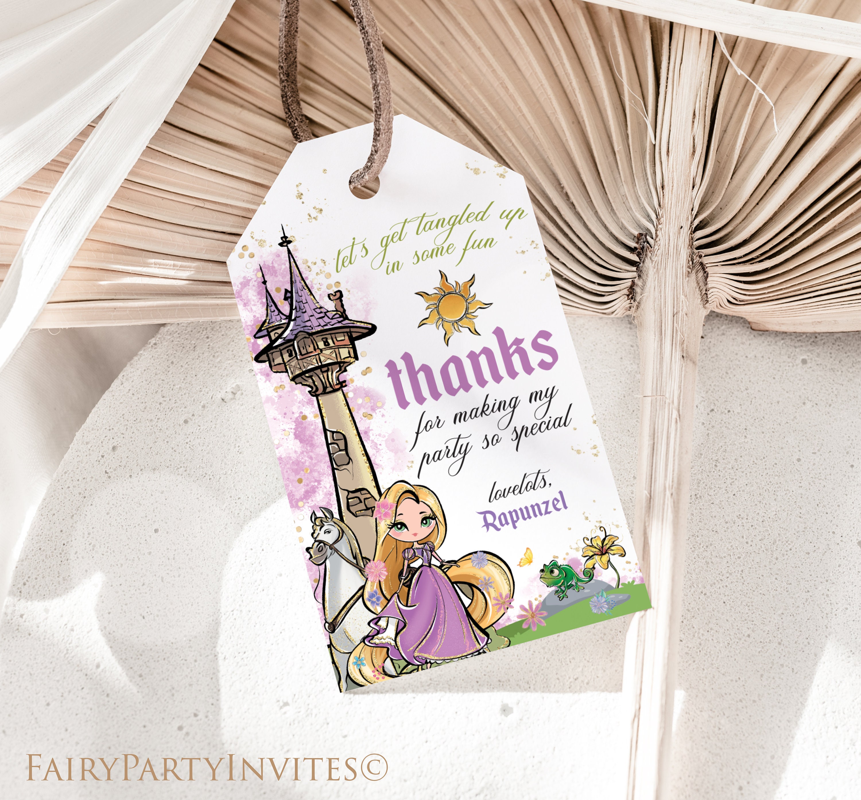 Tangled Editable Instant Download Favor Tag Tangled Gift - Etsy