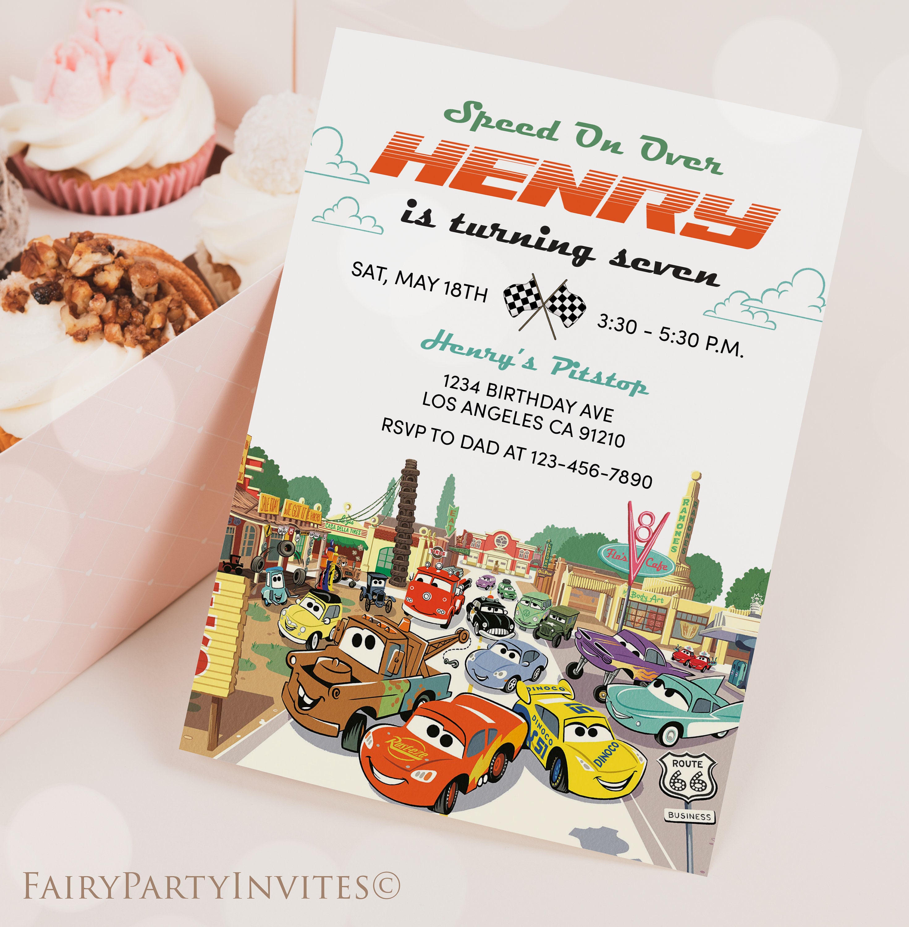 Cars Birthday Invitation Template Cars Invitation Cars Thank - Etsy