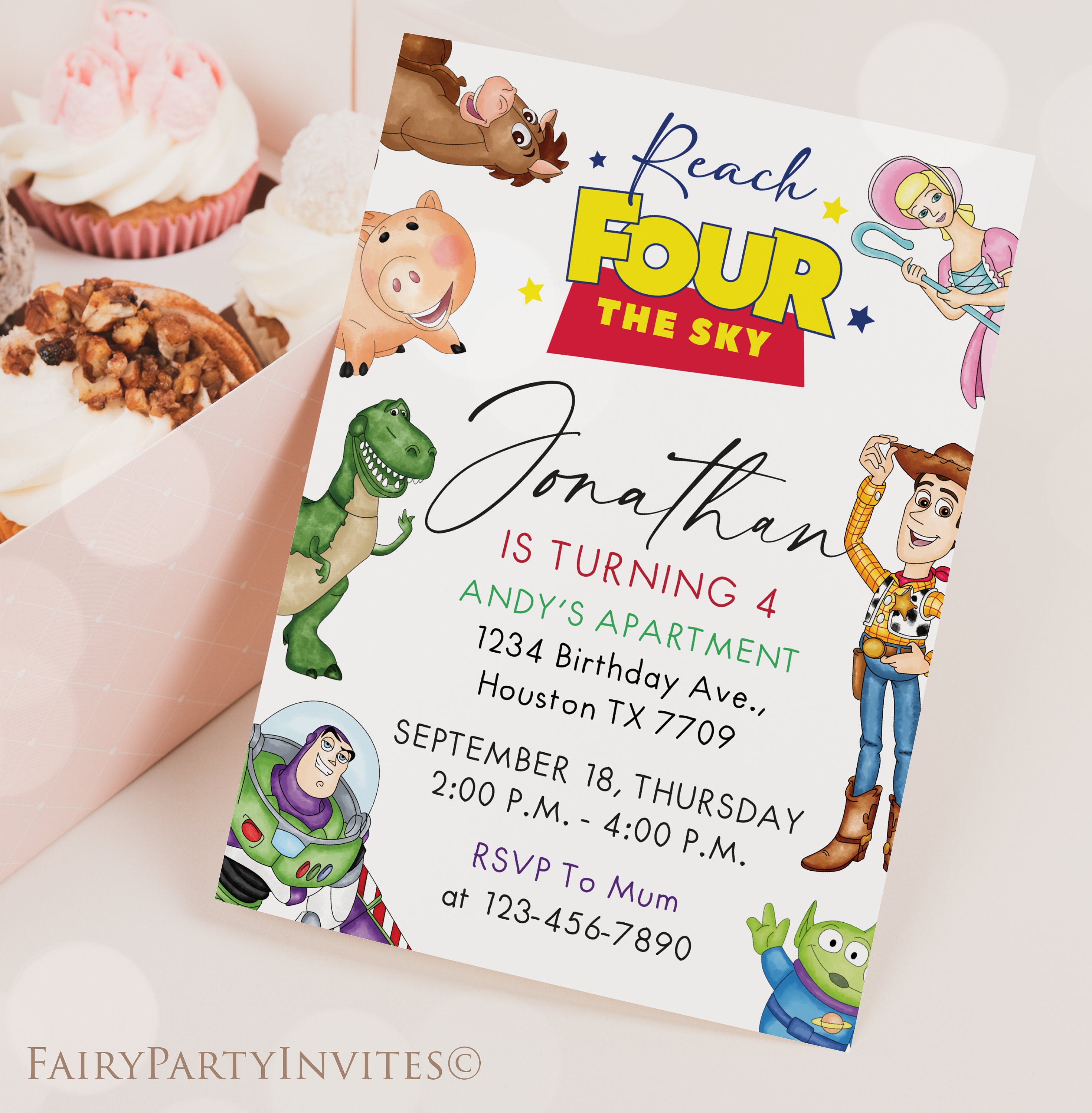 Toy Story Birthday Invitation Template: Editable Party Invite (digital ...