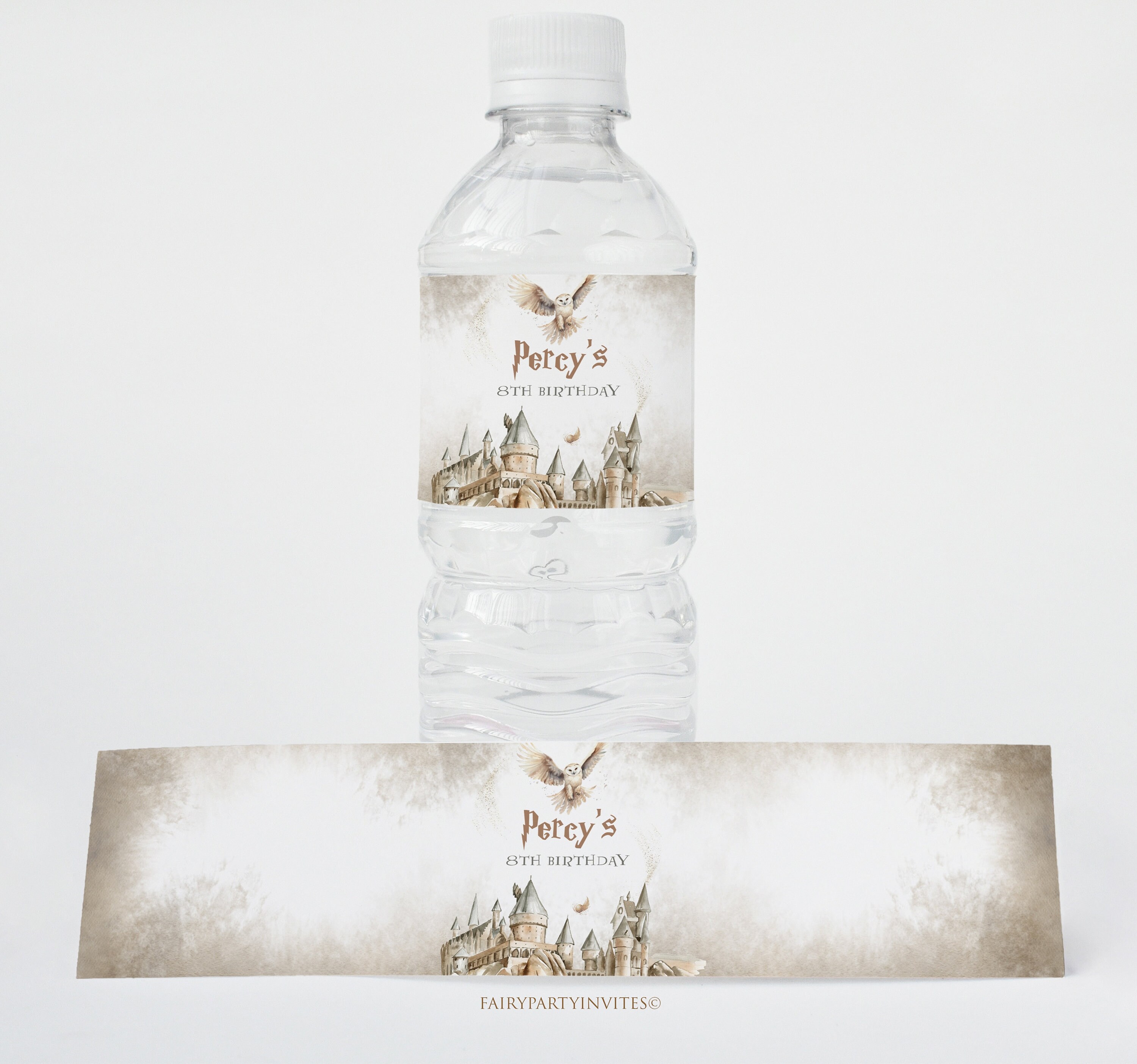 Magic School Water Bottle Label Template: Wizard Birthday Party ...