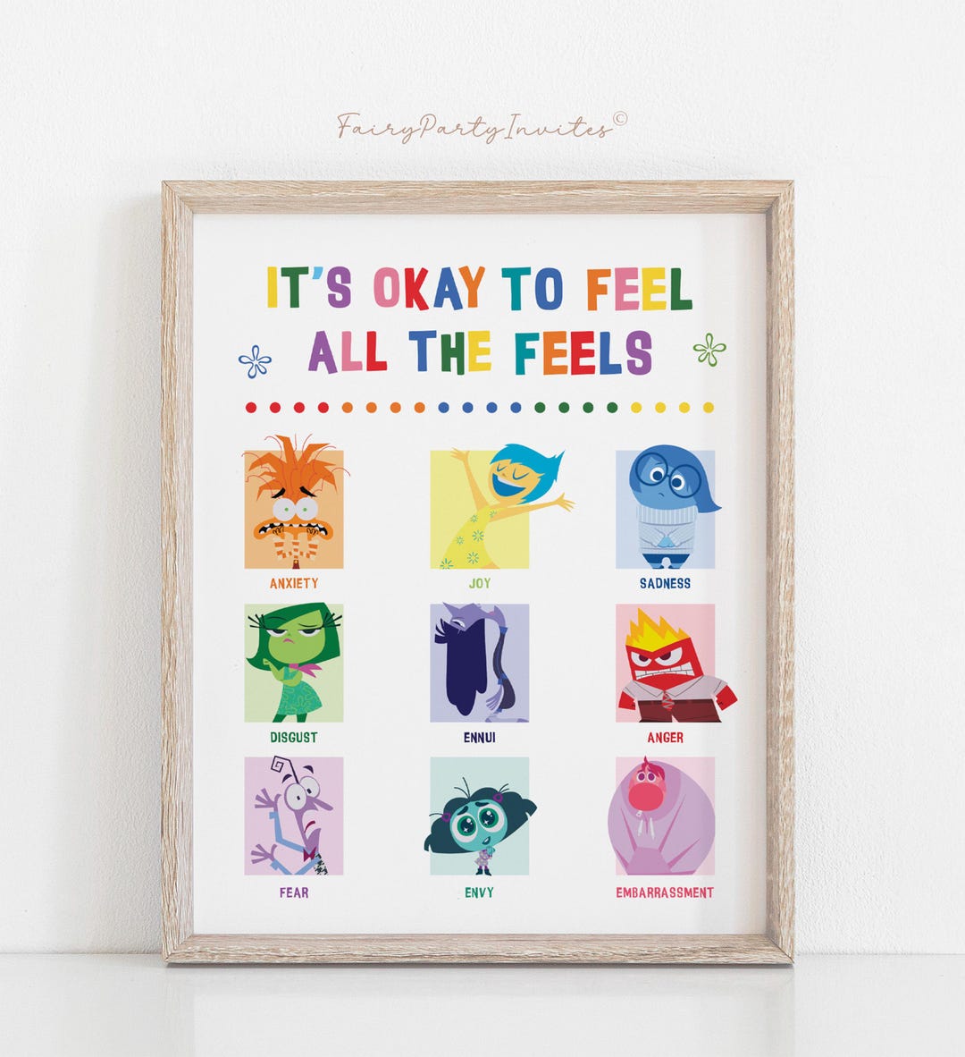 Inside Out Emotions Poster, Inside Out Phrase Poster, Inside Out Party ...