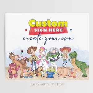 Toy Story Birthday Party Table Sign, Toy Story Party Favor Treat Sign ...