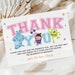 Monster Inc. Birthday Thank You Card Template (editable) - Etsy