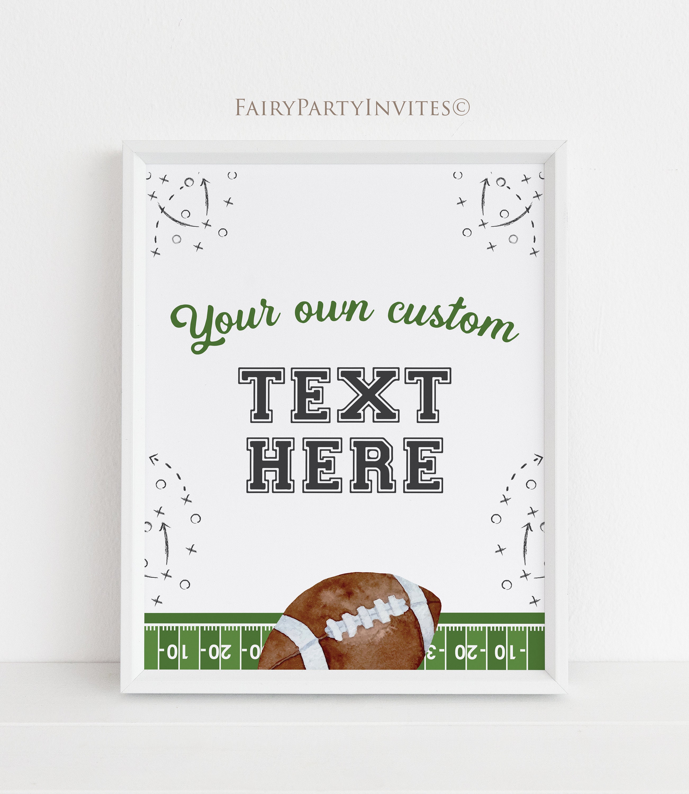 Football Birthday Party Table Sign Football Party Favor Treat - Etsy