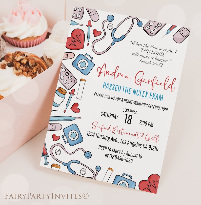 Registered Nurse Celebration Invitation Template RN - Etsy