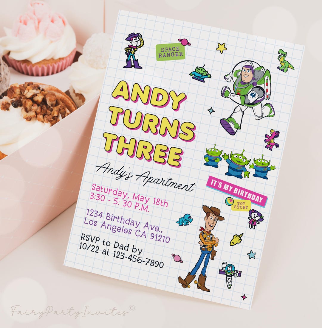 Toy Story Birthday Invitation Template: Editable Party Invite - Etsy