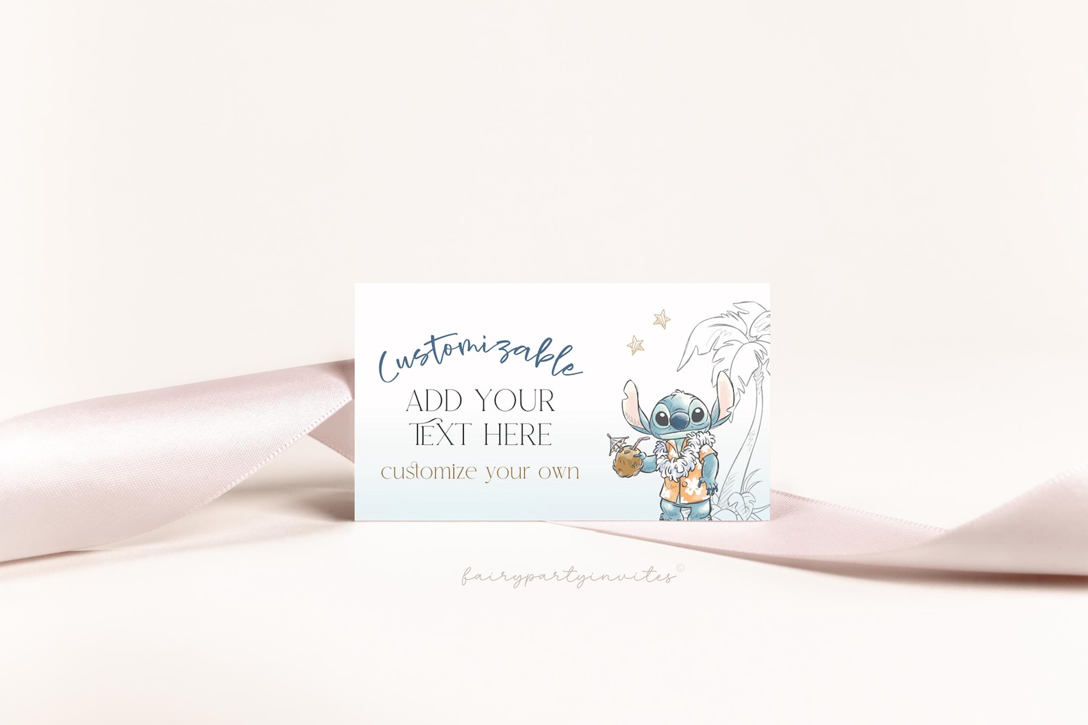 Stitch Place Card Template: Editable Food Tent (instant Download) - Etsy
