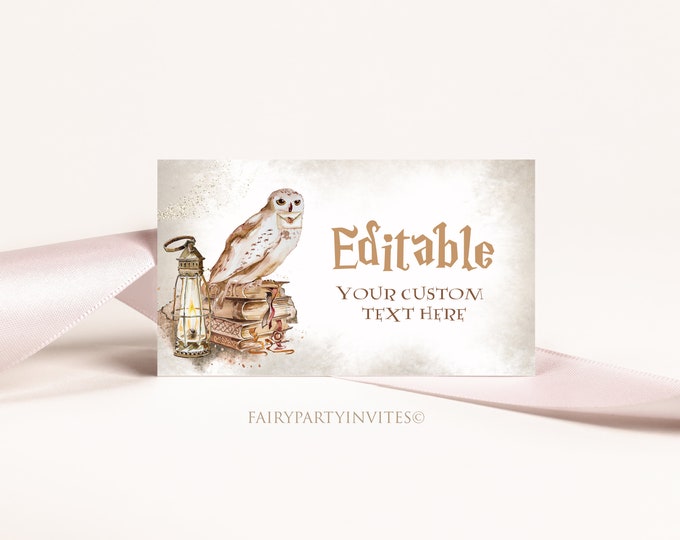 Editable Wizard Food Label Cards, Printable, Magic Theme Party Buffet ...