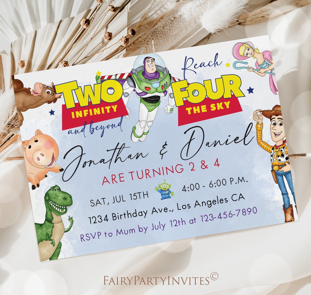 Toy Story Birthday Invitation Template, Toy Story Invitation, Toy Story ...