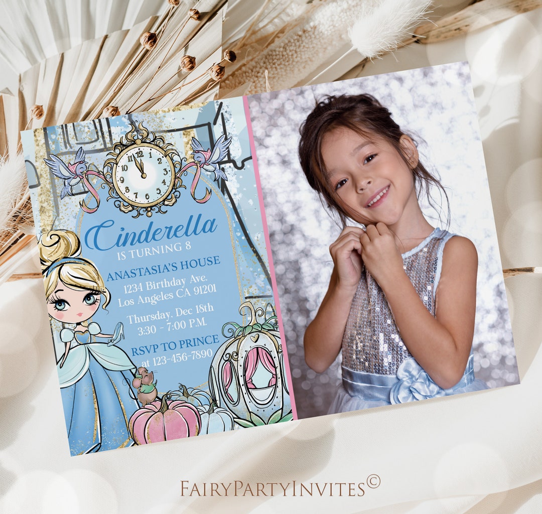 Cinderella Invitation Template, Cinderella Invitation, Cinderella Thank ...
