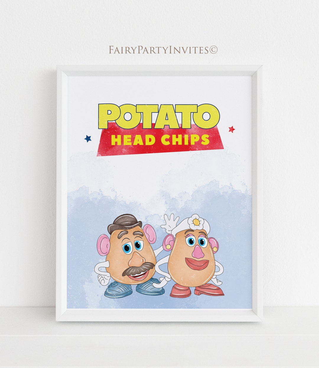 Toy Story Birthday Sign: Potato Head Chips Table Decor (digital ...