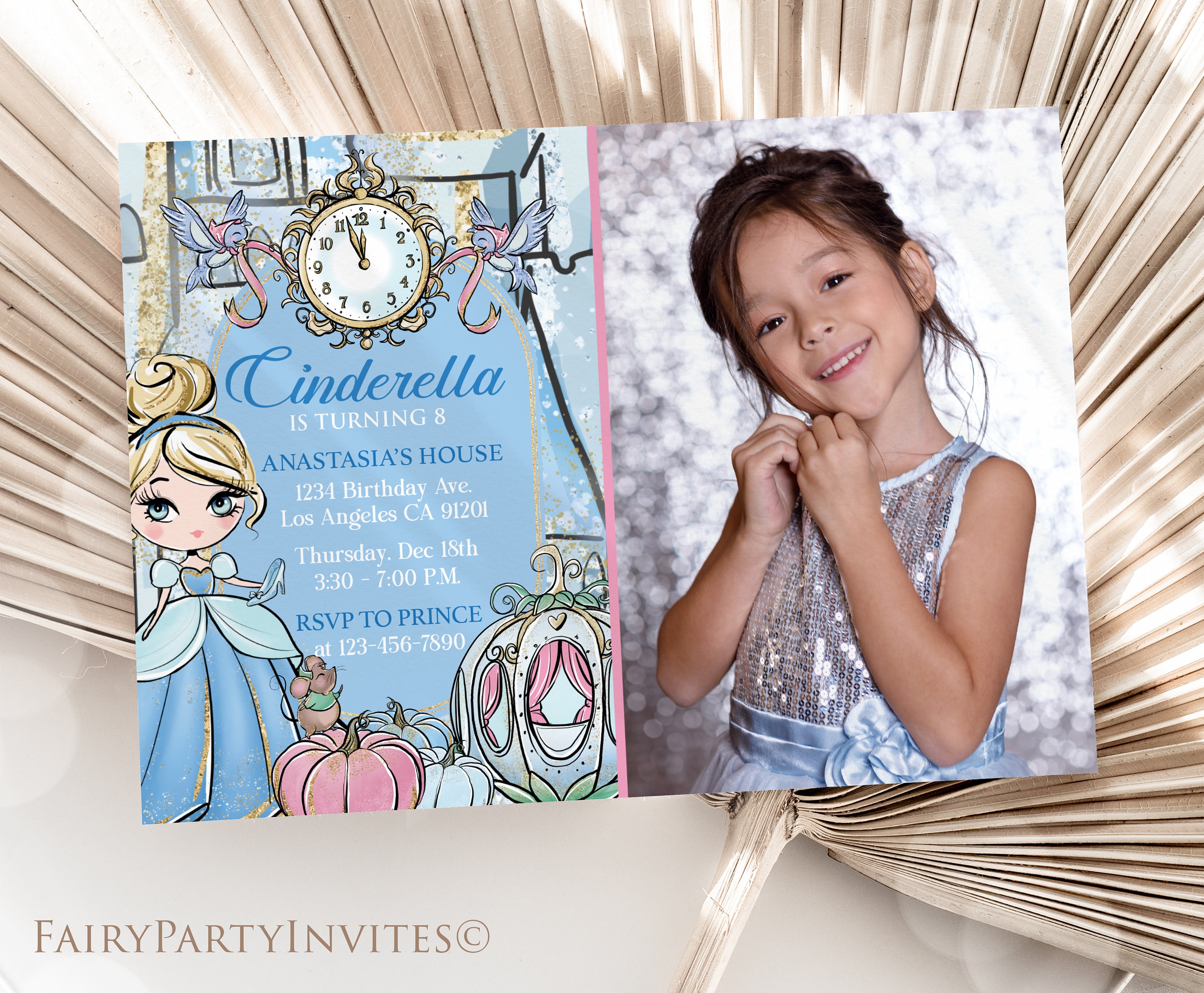 Cinderella Invitation Template Cinderella Invitation - Etsy