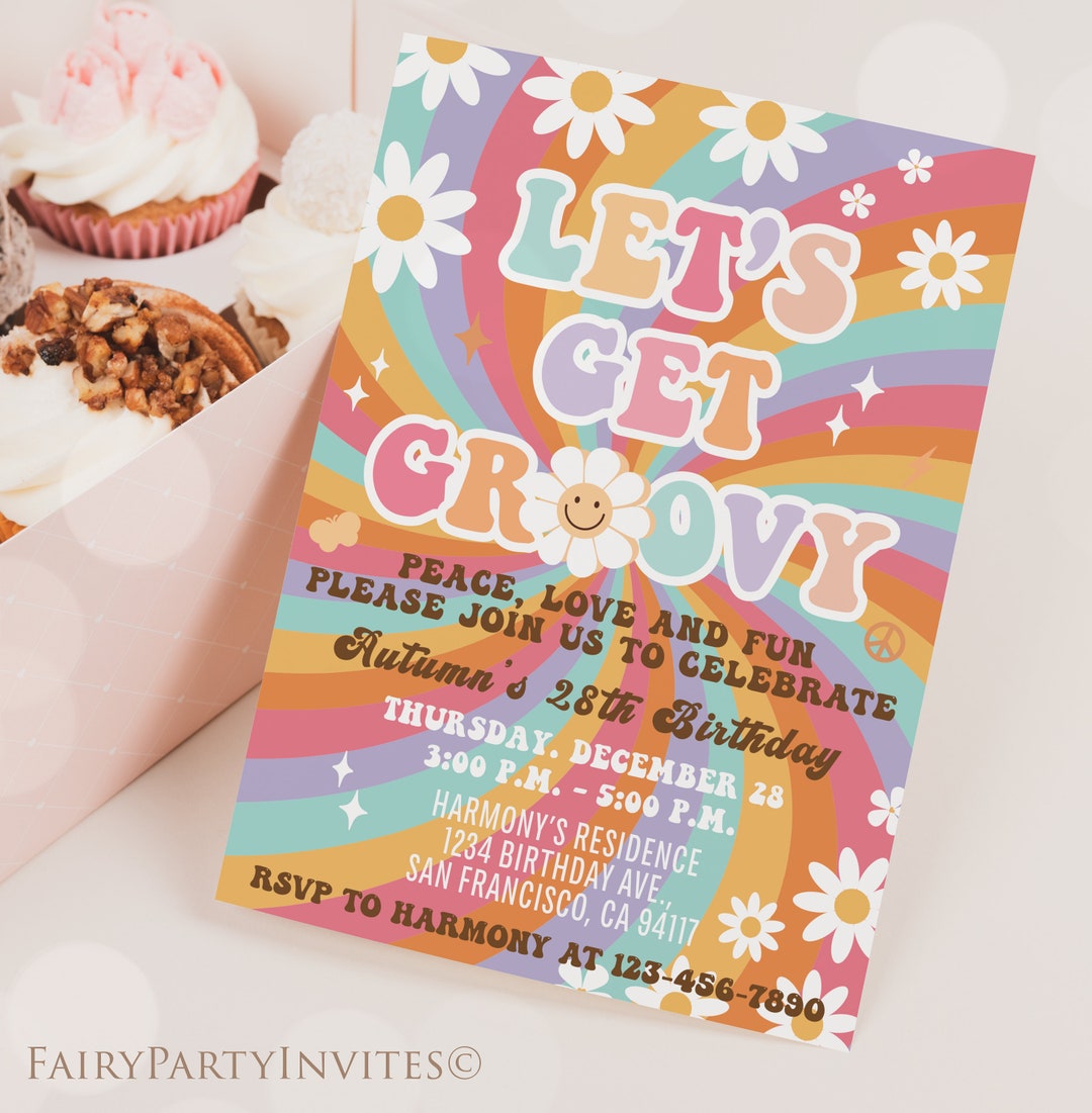 Groovy Invitation Template, Groovy Invitation, Groovy Thank You Tag ...