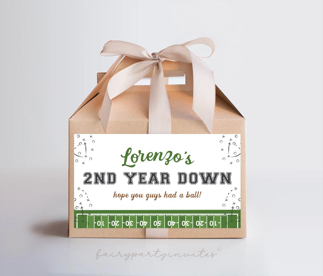 American Football Gable Box Label, Football Favor Treat Box Label ...
