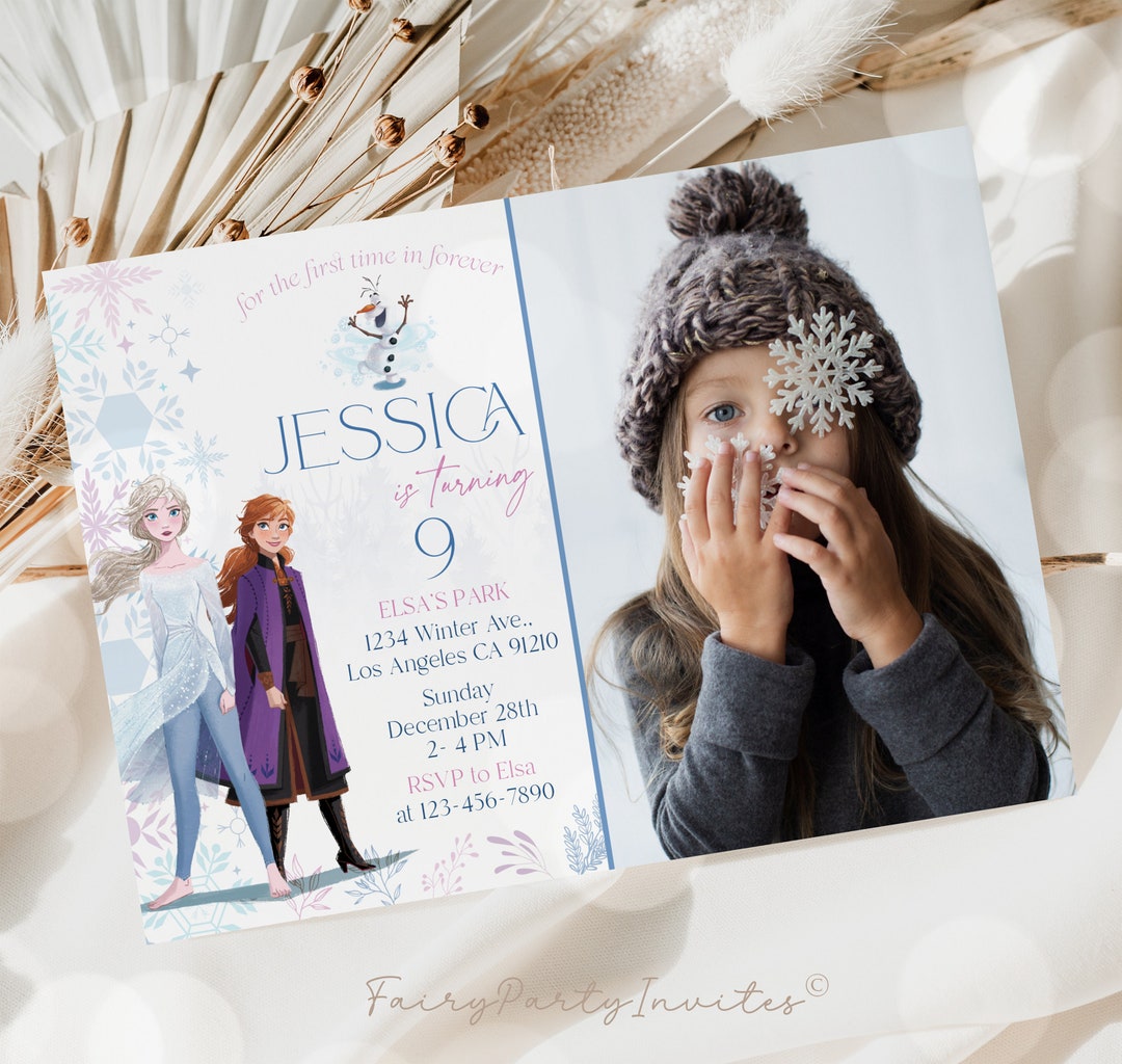 Ice Princess Birthday Invitation Template: Editable Frozen Party ...