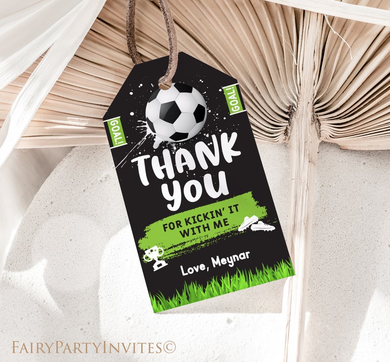 Soccer Favor Tag Soccer Gift Thank You Tag Soccer Editable - Etsy