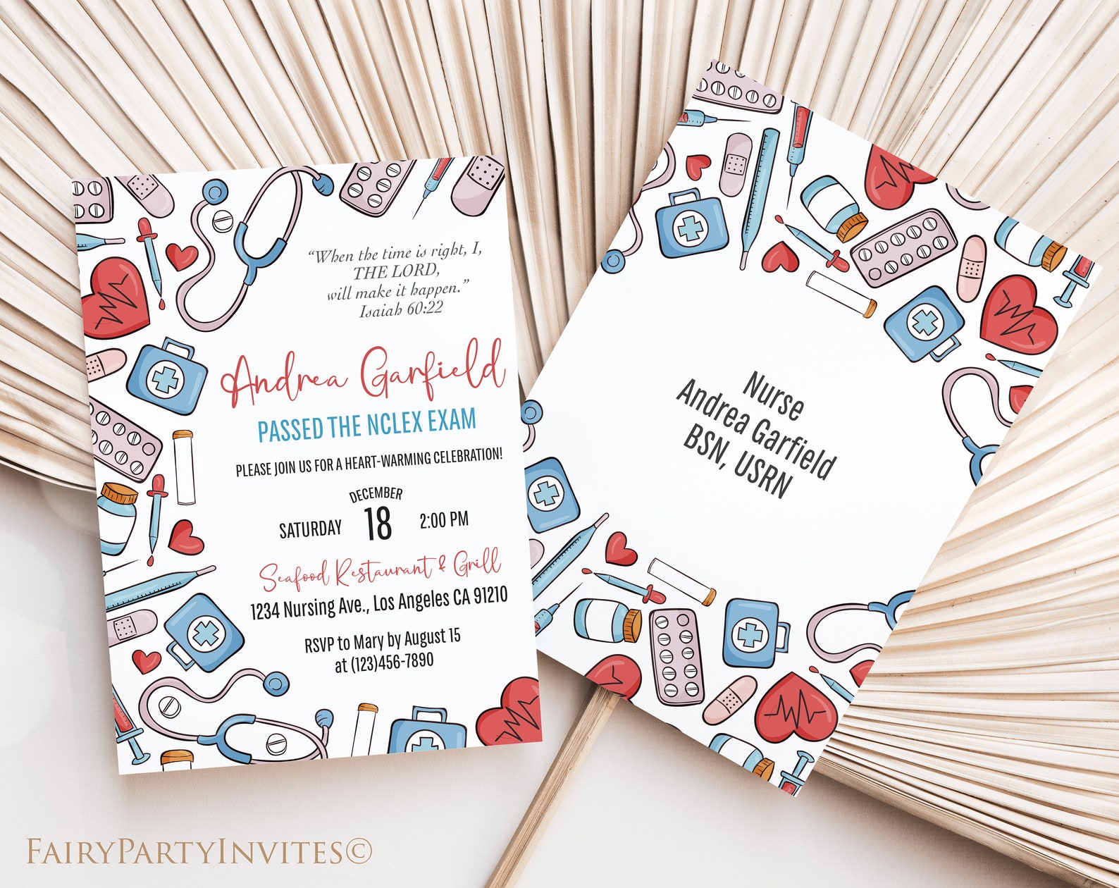 Registered Nurse Celebration Invitation Template RN - Etsy
