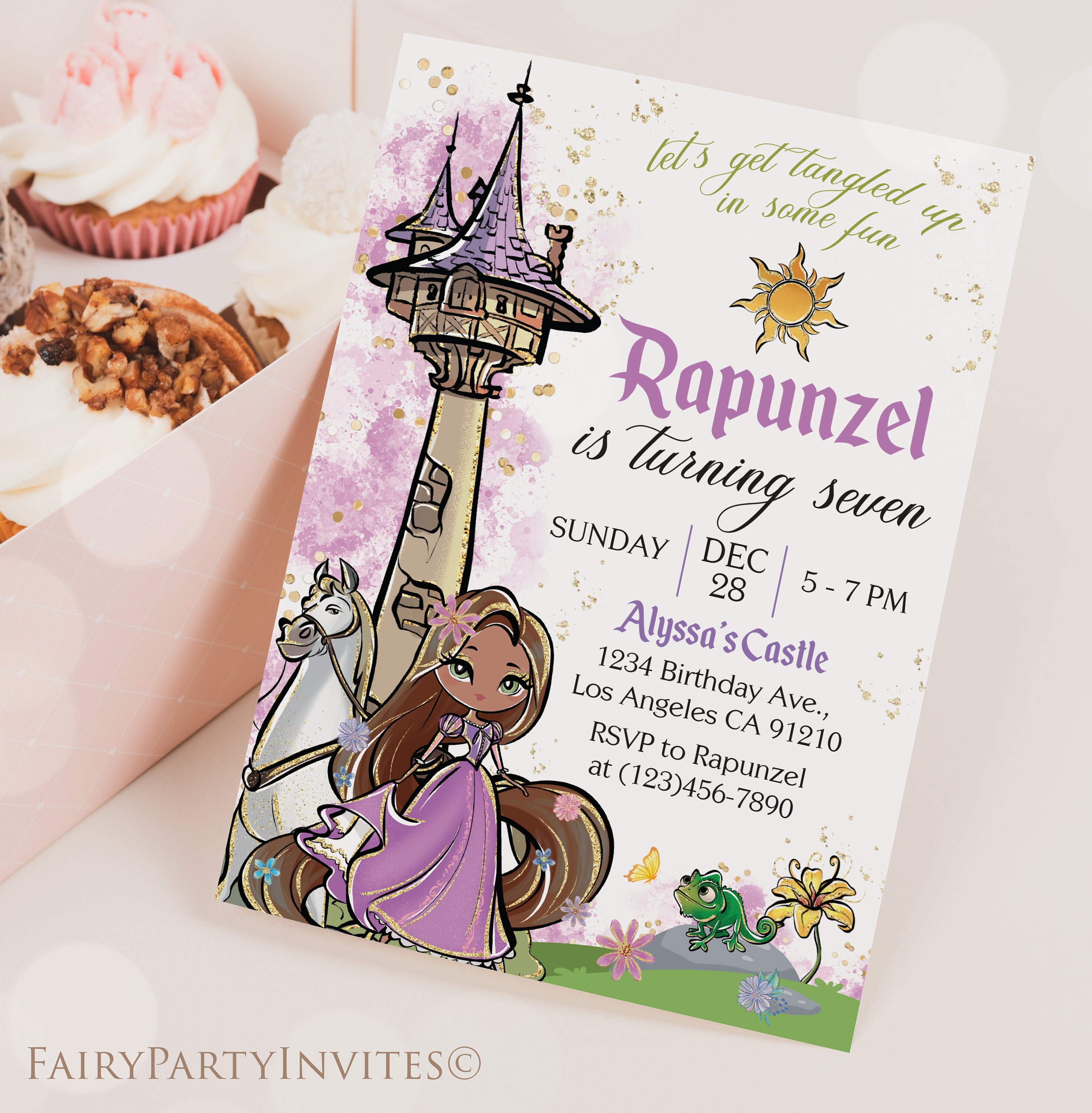 Tangled Birthday Invitation Template Tangled Invitation - Etsy