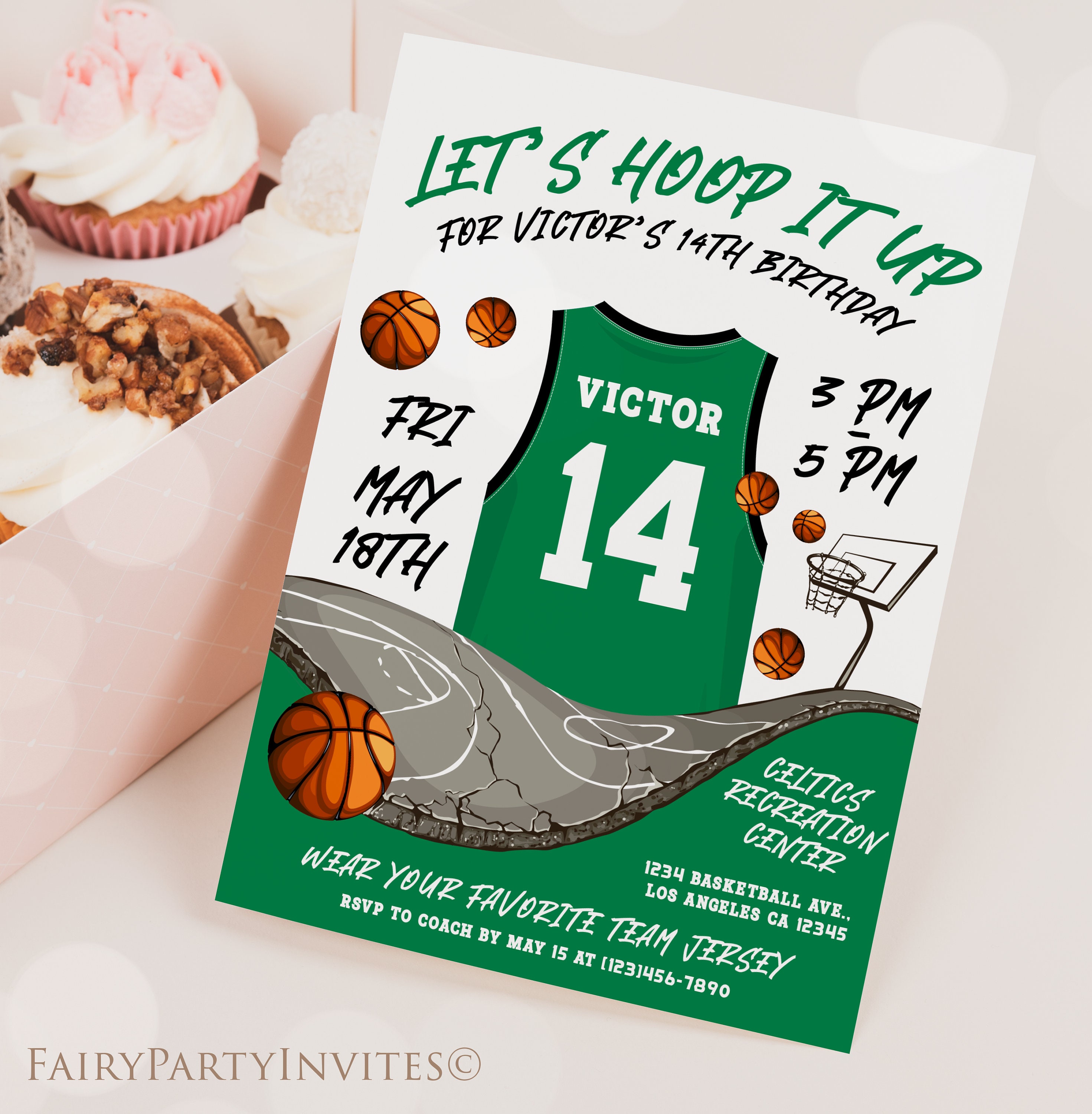 Basketball Birthday Invitation Template Printable Basketball - Etsy