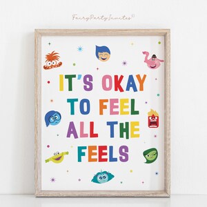 Inside Out Emotions Poster: Party Decor Art (digital Download) - Etsy